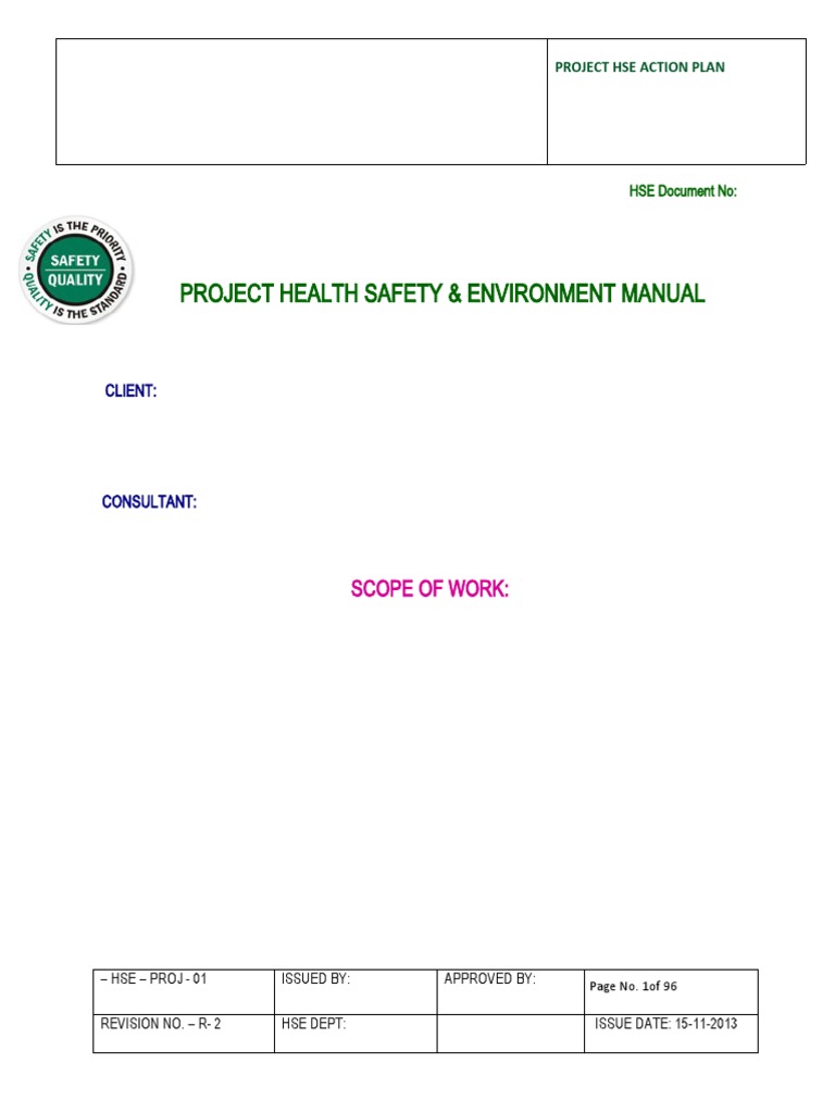 Project HSE Action Plan Summary | PDF | Occupational Safety And Health ...