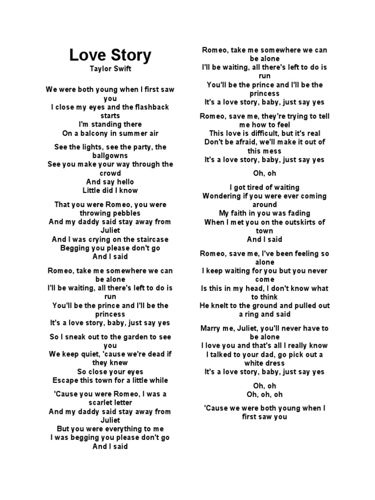 Love Story Taylor Swift | PDF