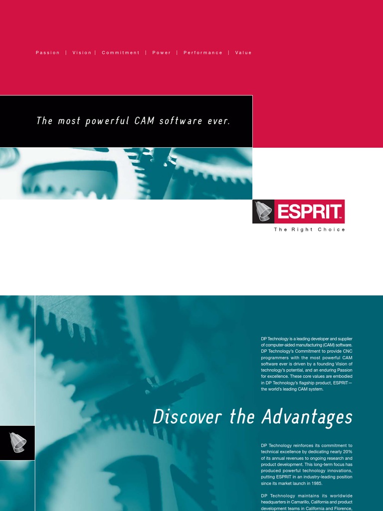 Esprit CNC Software | PDF | Machining | Numerical Control