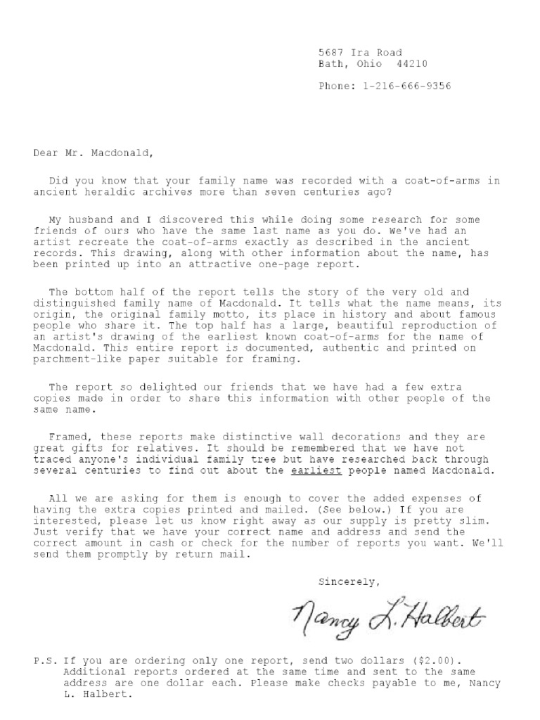 Coat of Arms Letter by Gary Halbert (1971-) | PDF