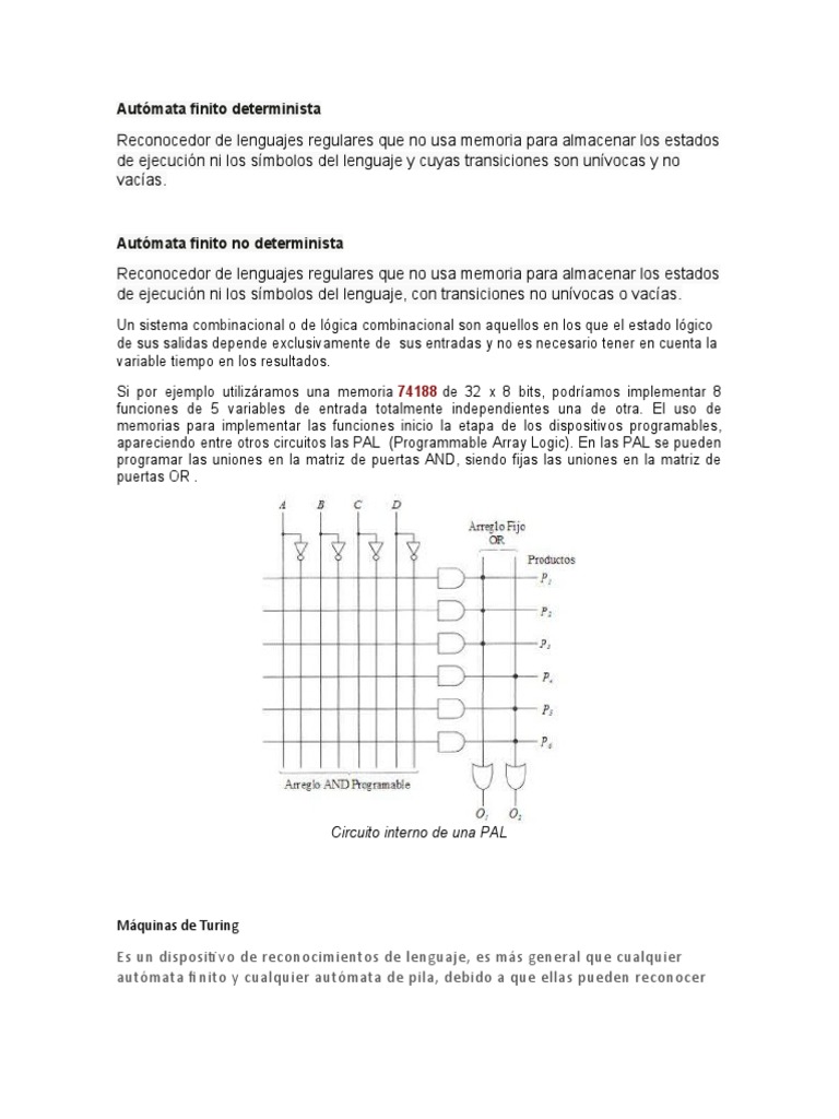 Autómata Finito Determinista | PDF