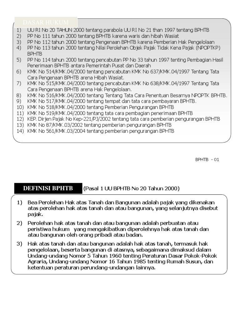 Panduan Lengkap BPHTB dan Peraturannya | PDF