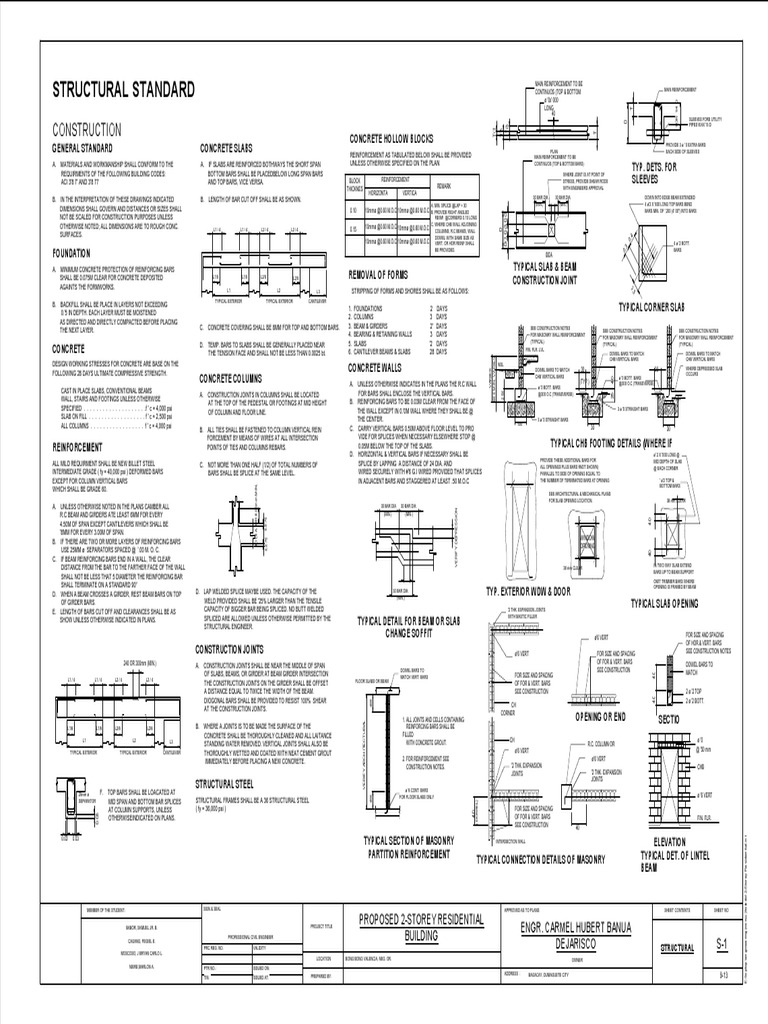 2 Storey - STRUCT Residential | PDF | Beam (Structure) | Column