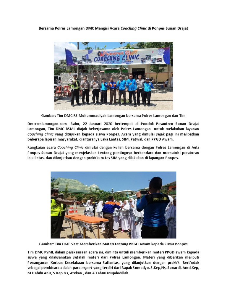 Coaching Clinic Keselamatan Berkendara di Ponpes | PDF | Ilmu Sosial