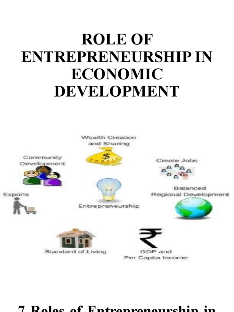 Role of Entrepreneurship in Economic Development | PDF | Economic ...