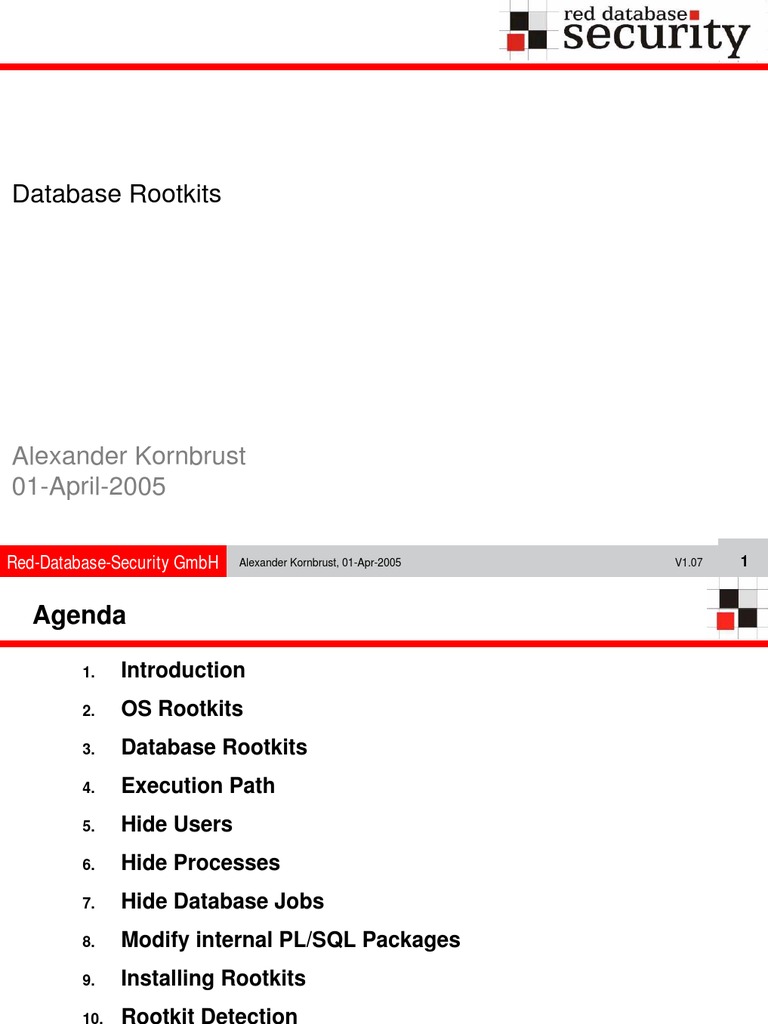 Understanding Database Rootkits | PDF | Oracle Database | Pl/Sql