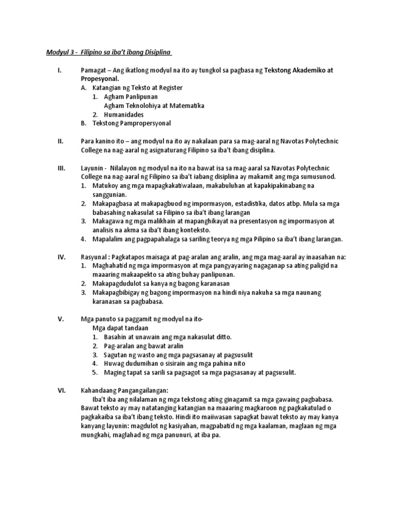 Modyul 3 Part 1 FilDis | PDF