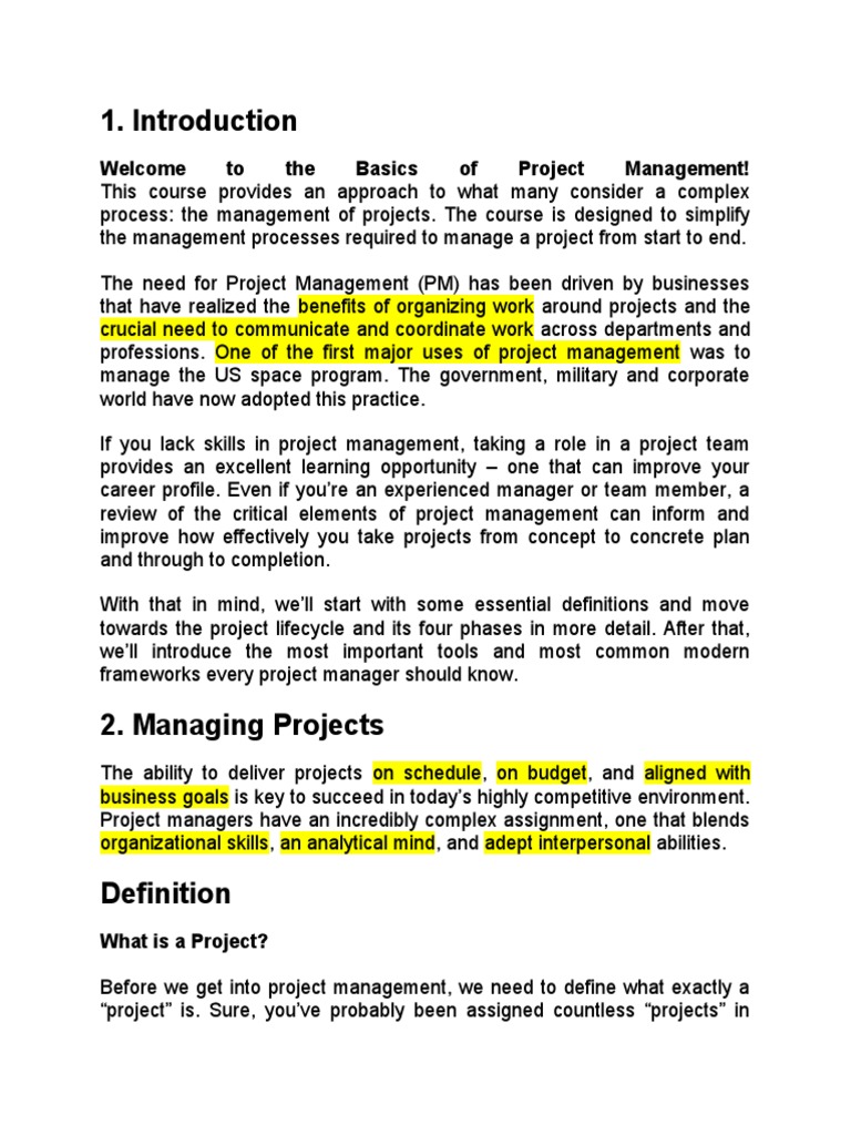 Basics of Project Management | PDF | Scrum (Software Development ...