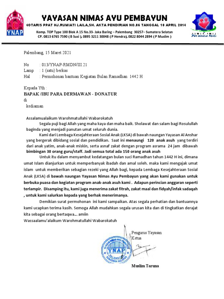 Bantuan Ramadhan Individu | PDF