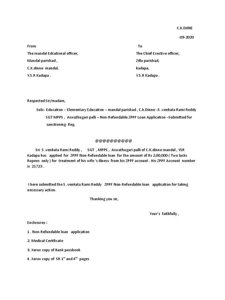 ZPPF Covering Letter | PDF