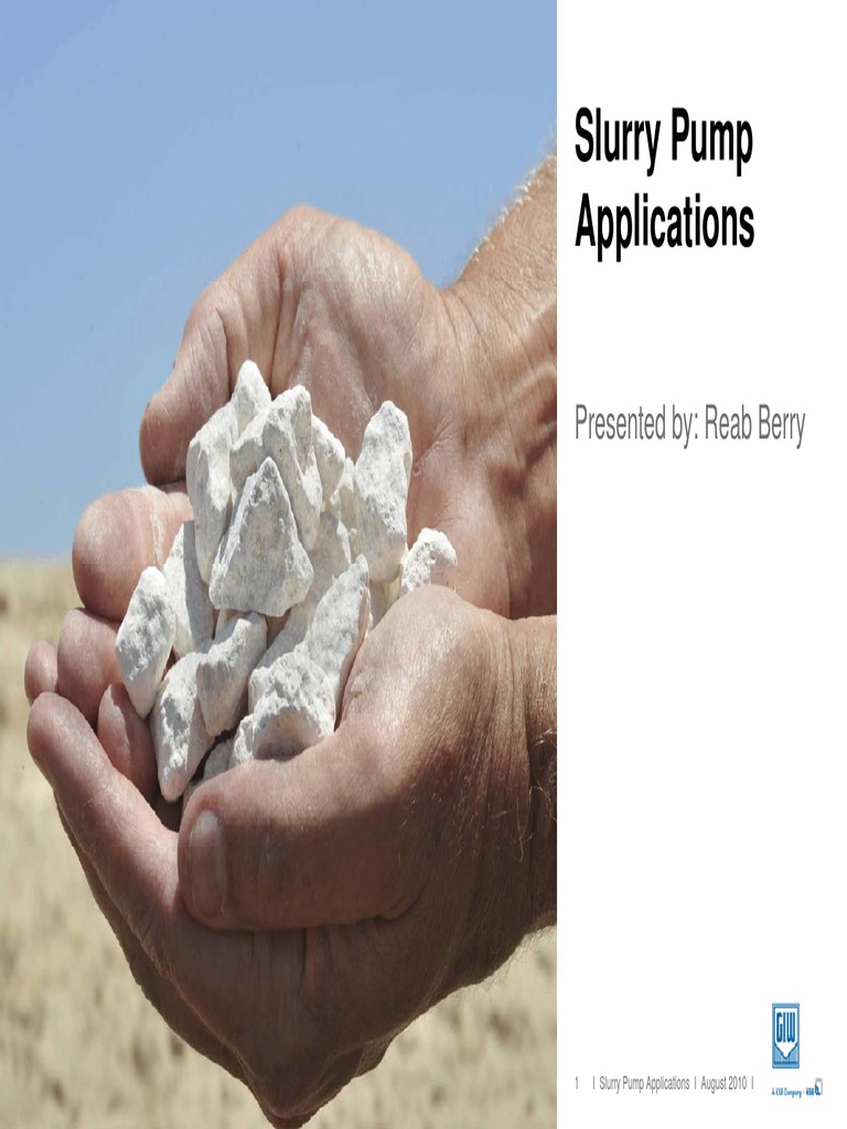 01 A Slurry Pump Applications | PDF | Mill (Grinding) | Industrial ...