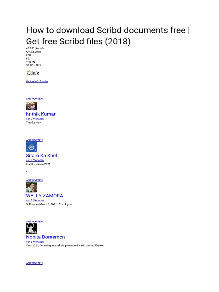 How To Download Scribd Documents Free - Get Free Scribd Files (2018 ...