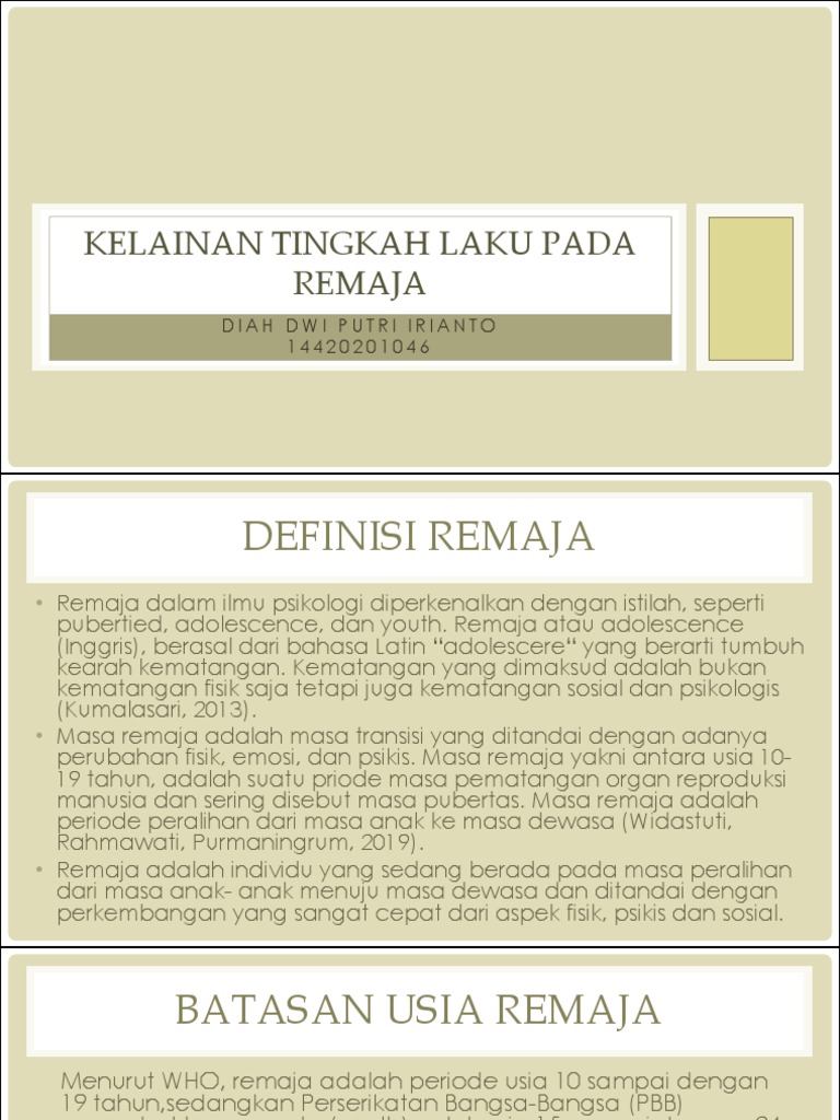 Kelainan Tingkah Laku Pada Remaja 2 | PDF | Gaya Hidup