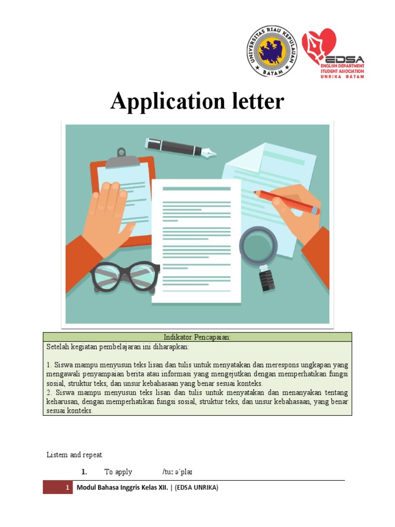 Application Letter | PDF | Communication | Human Communication