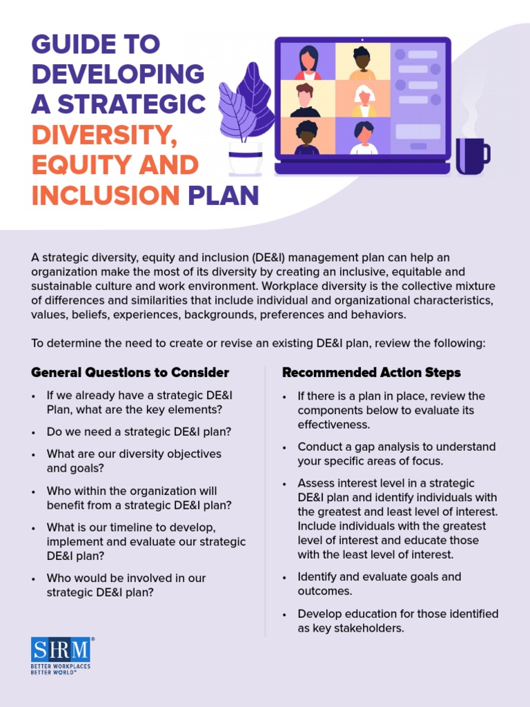 Diversity, Equity and Inclusion: Guide To Developing A Strategic Plan ...