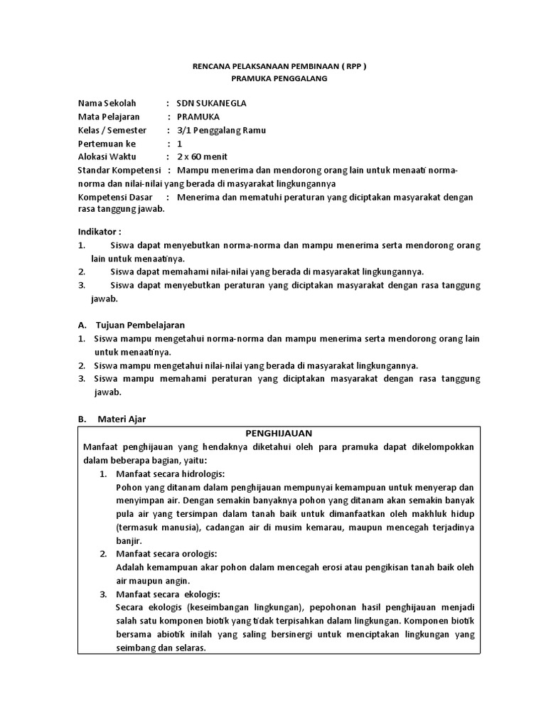 Form Isian RPP Pertemuan Ke 4 | PDF