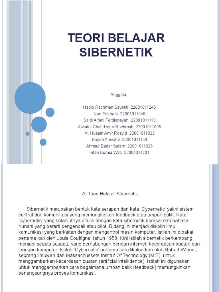 Kelompok 5 Teori Belajar Sibernetik | PDF