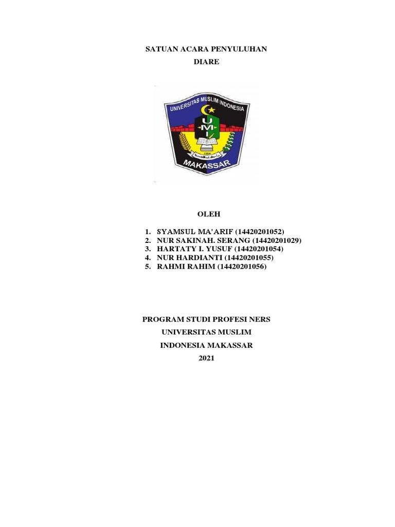 Penyuluhan Pencegahan Diare di RS Plamonia | PDF
