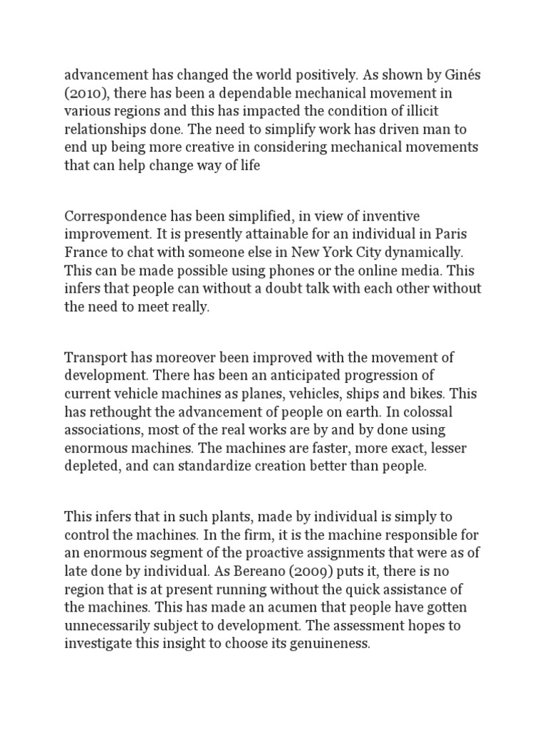 Human Dependence on Technology | PDF | Machines