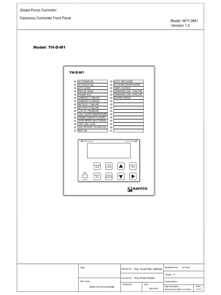 FFY-YH-D-M1 Diesel Fire Pump Controller Wiring | PDF