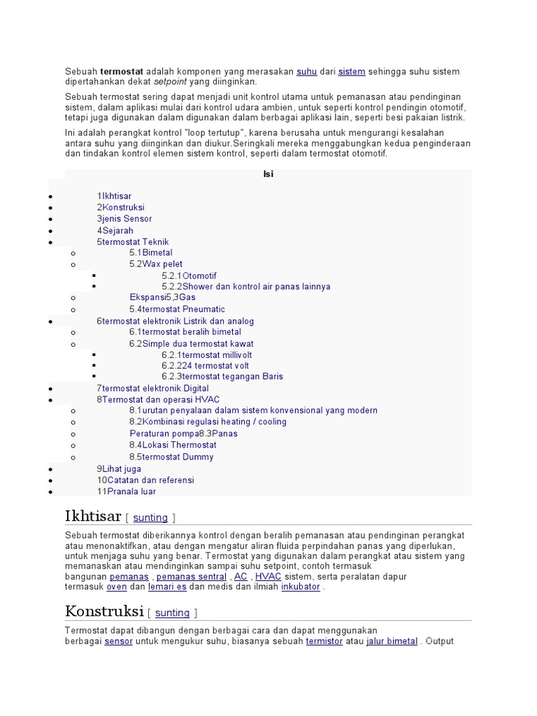 Panduan Lengkap Termostat | PDF | Griya & Taman | Sains & Matematika