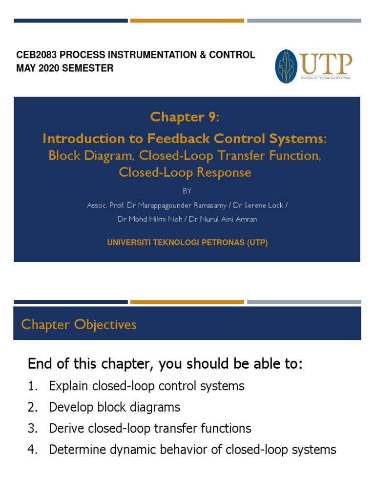 Chapter 9 - Dynamic Behavior of Closed Loop Systems | PDF | Control ...