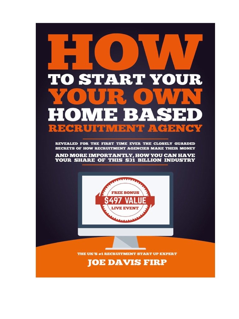 How To Start A Home Based Rec Agency | PDF | Recruitment | Employment