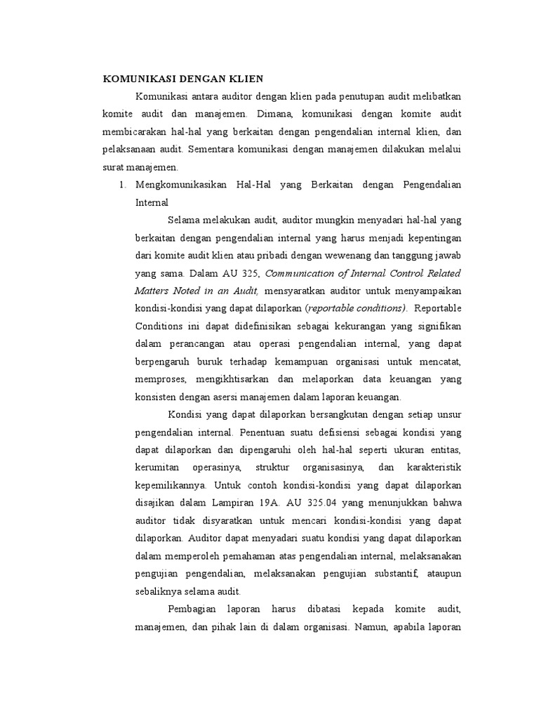 Komunikasi Dengan Klien | PDF