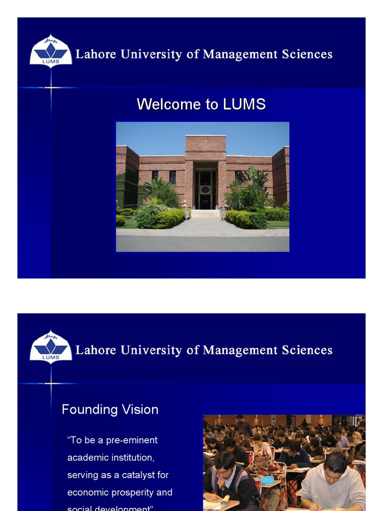 LUMS-Lahore Pakistan | PDF | Bachelor Of Science | Science And Technology