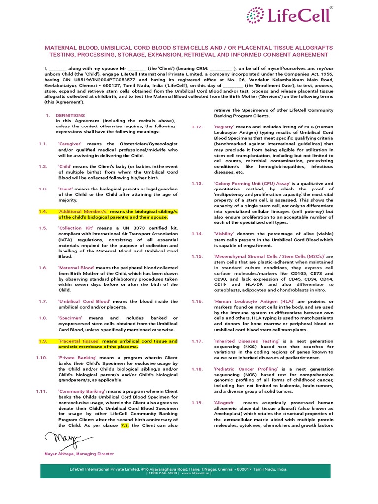 LifeCell Community Banking Htmlization) | PDF | Mesenchymal Stem Cell ...