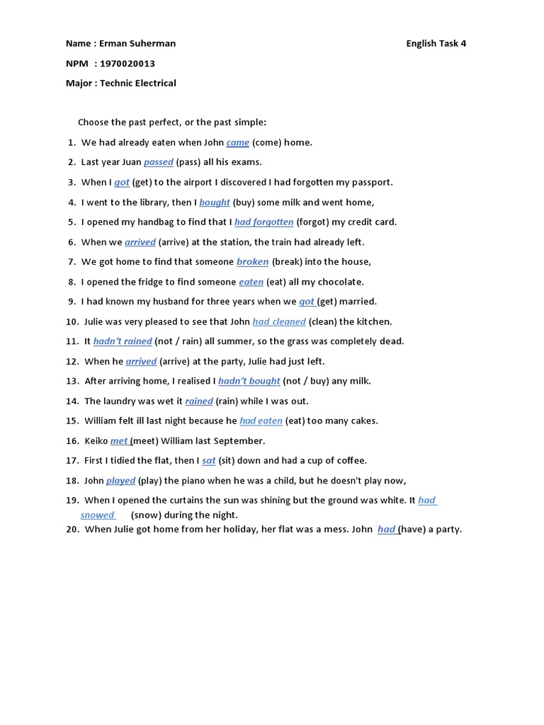 Name: Erman Suherman English Task 4 NPM: 1970020013 Major: Technic ...