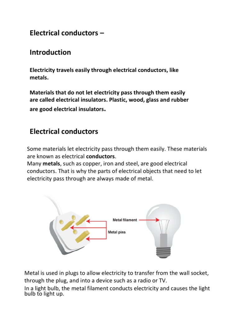 Conductors vs Insulators Explained | PDF | Insulator (Electricity ...