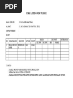 Contoh Form Retur Barang | PDF