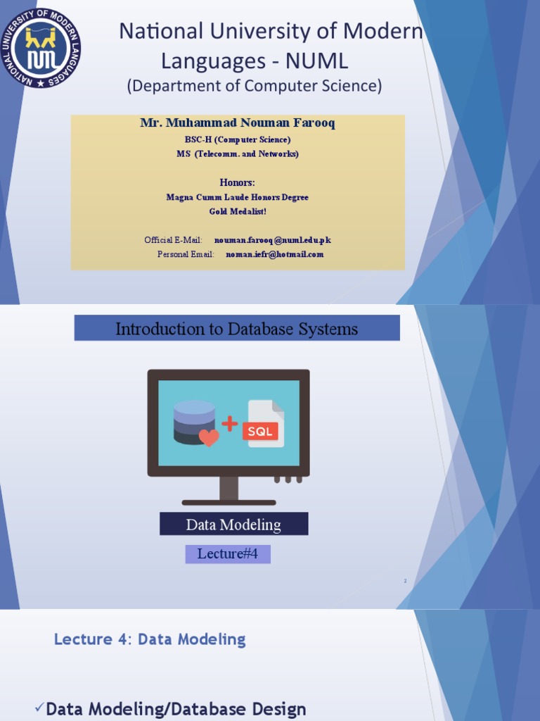 IDS - Lecture - 4 (Complete) | PDF | Data Model | Databases