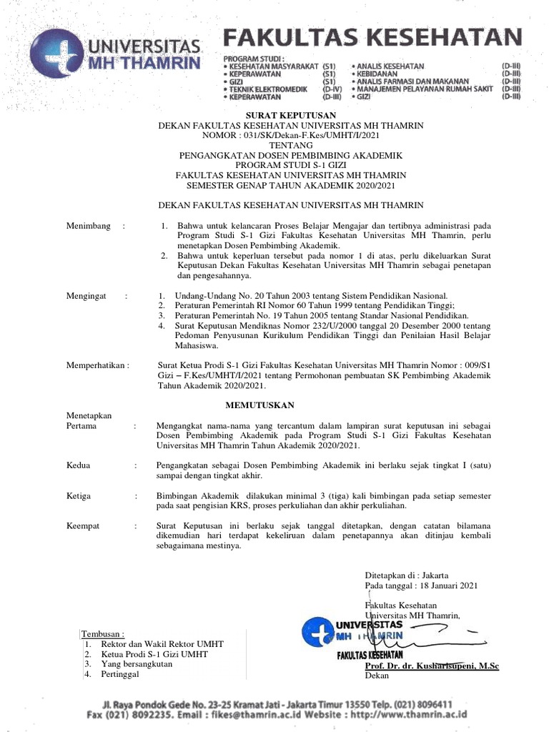 SK Pa Genap (S-1 Gizi) 2020-2021 Ok | PDF