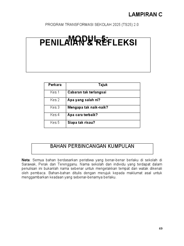 Lampiran C Kajian Kes 2020 25ms | PDF