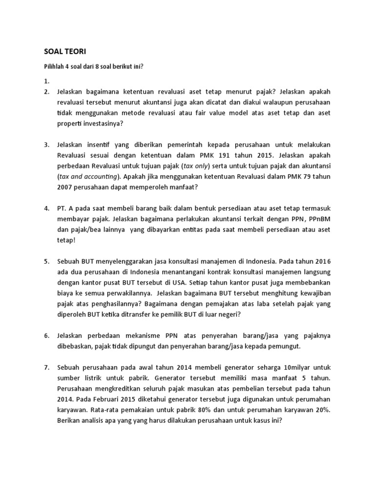 Soal Teori PPN | PDF