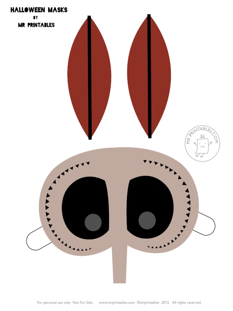 Mrprintables Printable Mask Halloween Moth | PDF