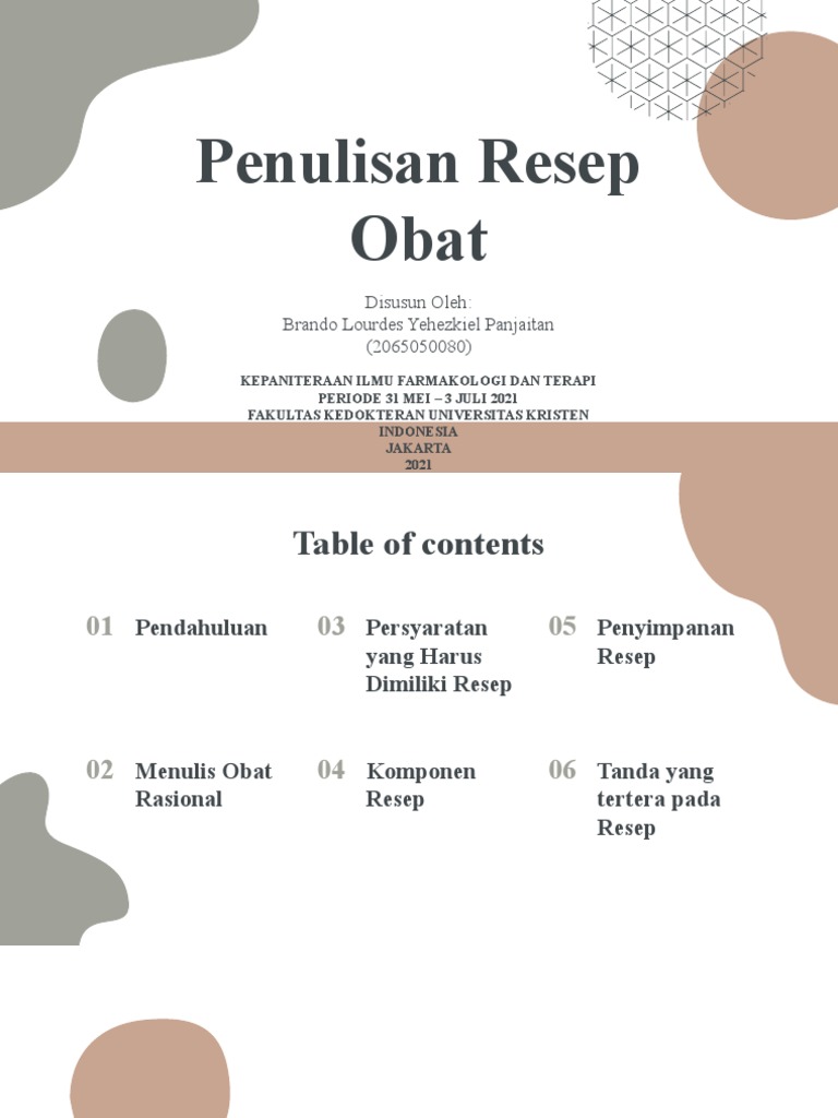 Resep Obat | PDF | Kesehatan Holistik