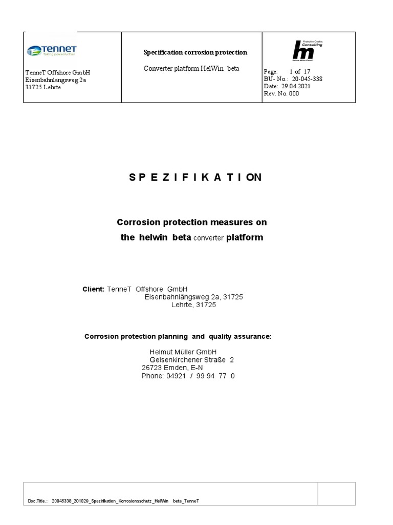 Corrosion Protection Measures | PDF | Specification (Technical Standard ...