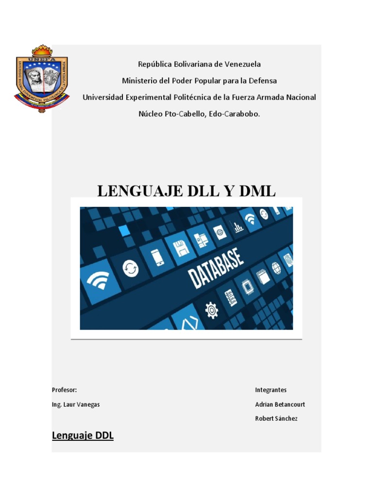 Lenguaje DDL Y DML | PDF | Diseño de software | SQL