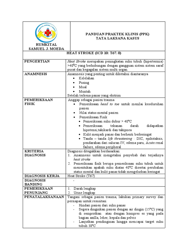 Sop Heat Stroke | PDF