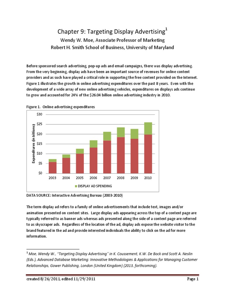 Chapter 9: Targeting Display Advertising | PDF | Advertising | Online ...