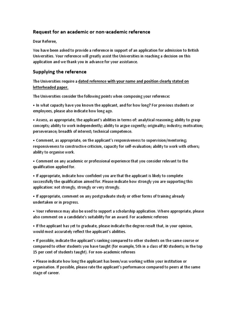 Reference Letter Guide2 | PDF | Postgraduate Education | Educational Stages