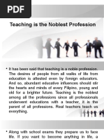 Teaching Profession Reflection | PDF