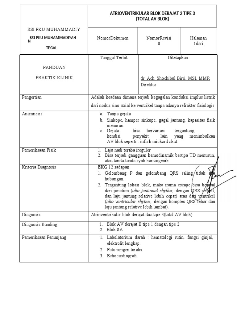 Panduan Total AV Blok Derajat 2 Tipe 3 | PDF