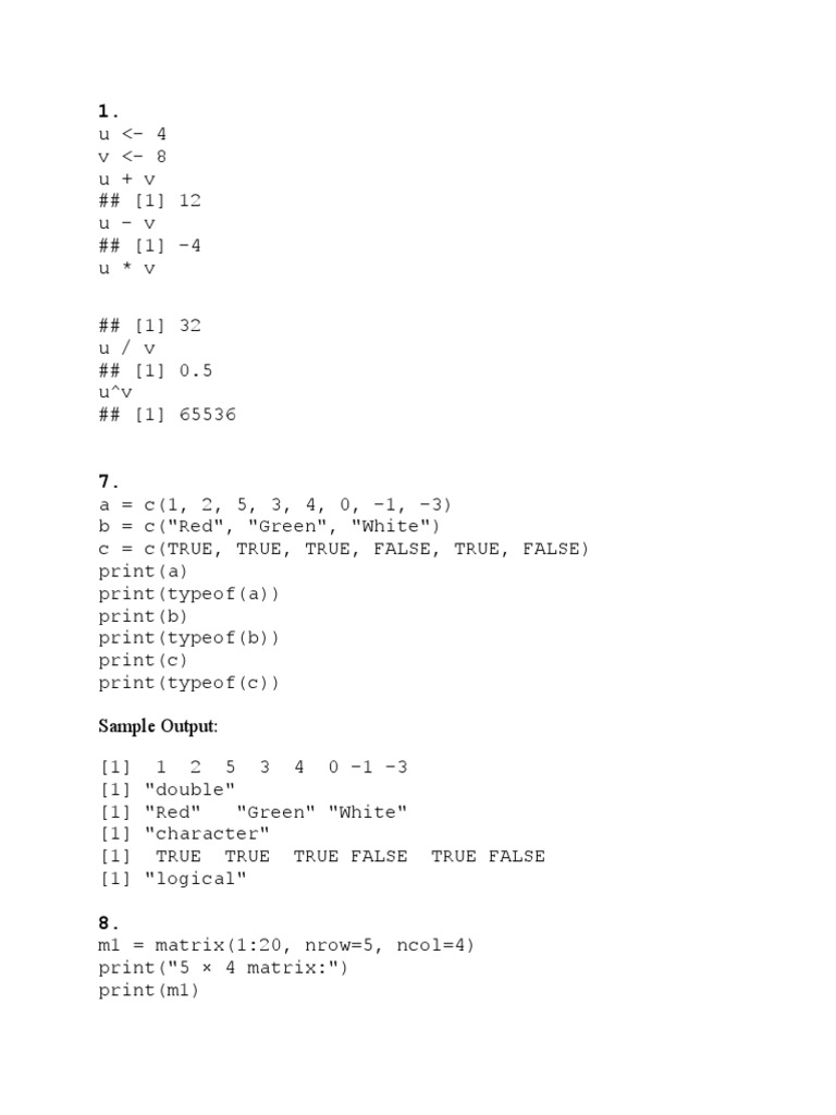 R Exam | Download Free PDF | Array Data Structure | Matrix (Mathematics)