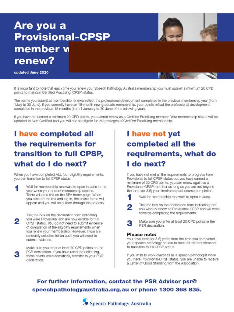 Provisional-CPSP Renewal Flyer - 240720 | PDF | Business
