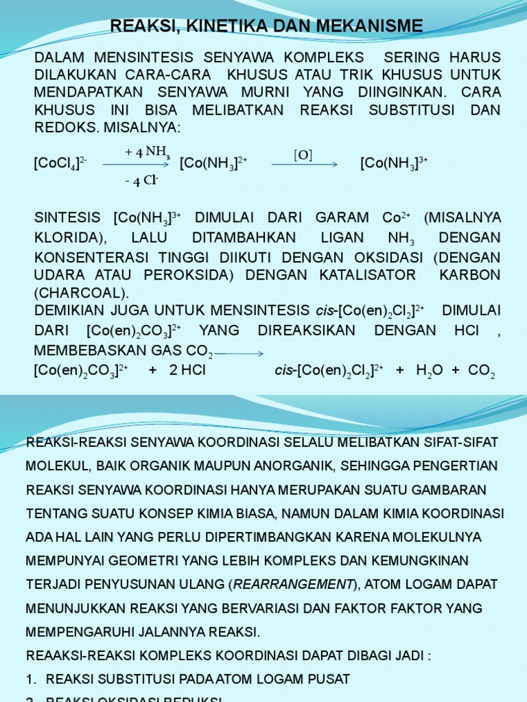 Reaksi Kinetika Dan Mekanisme | PDF