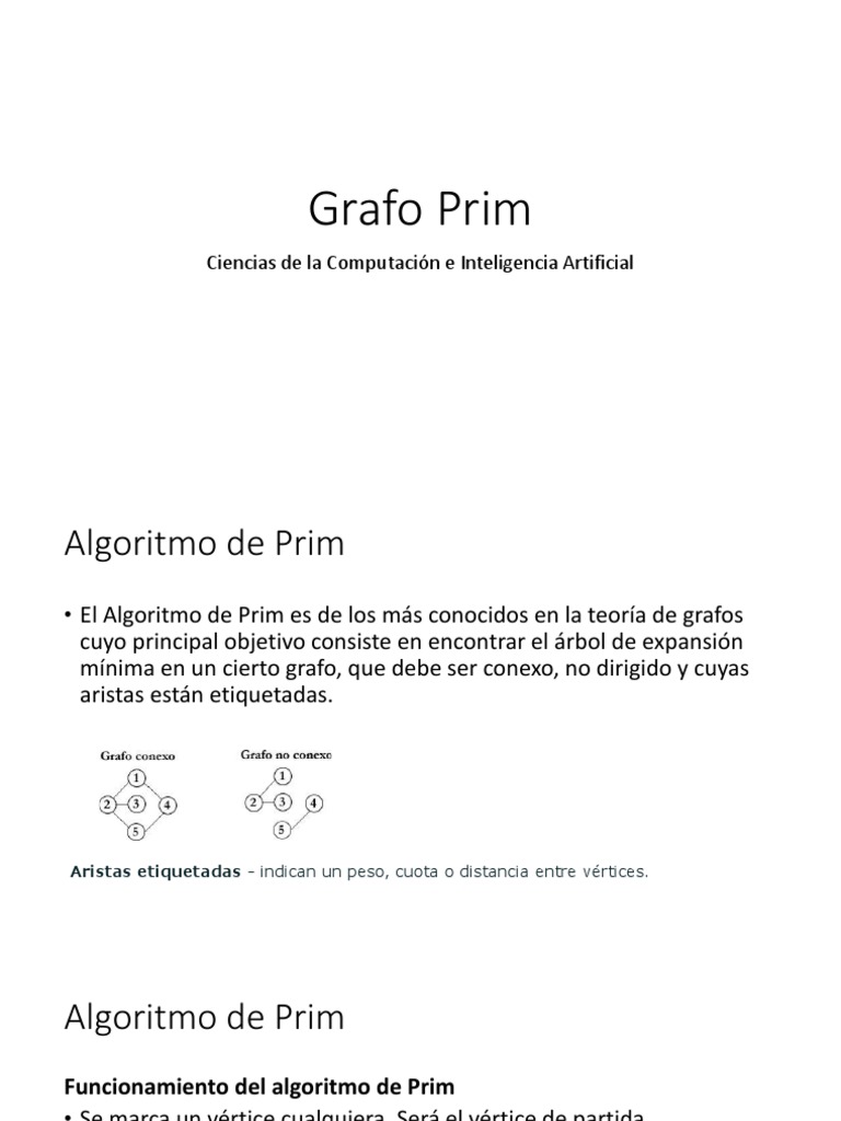 Algoritmo de Prim: Encontrando el árbol de expansión mínima en un grafo ...